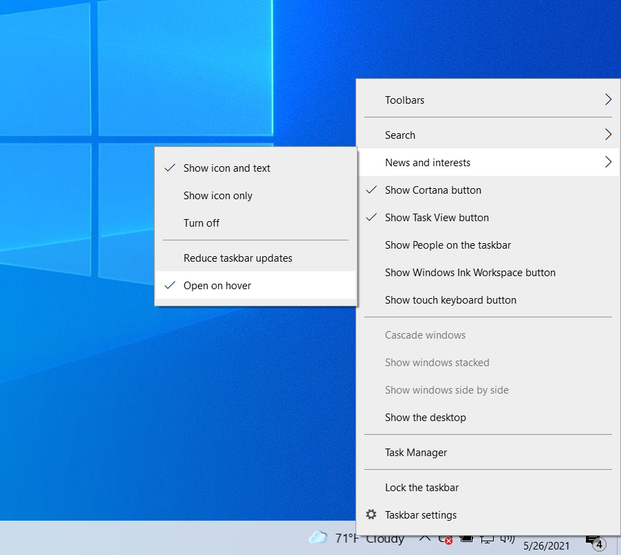 Microsoft fixes Windows 10 'News and Interests' annoyances Microsoft fixes Windows 10 'News and Interests' annoyances